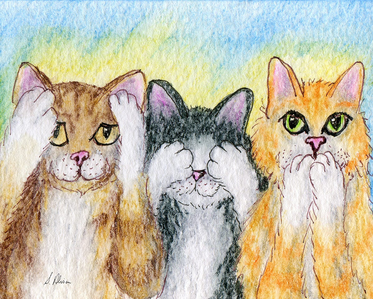 I looked up the origin of the saying, ‘see no evil, hear no evil, speak ...