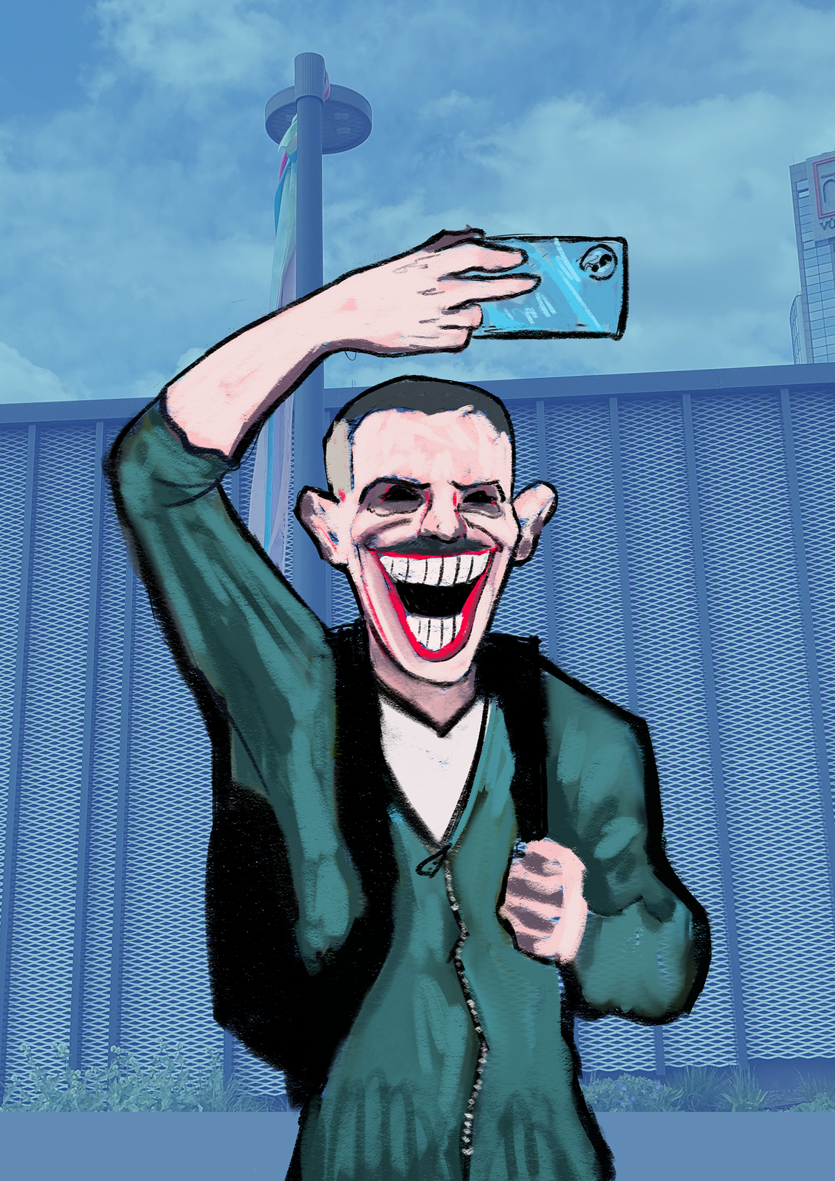 the man on the rooftop His smile is unnerving even at a distance. His ...