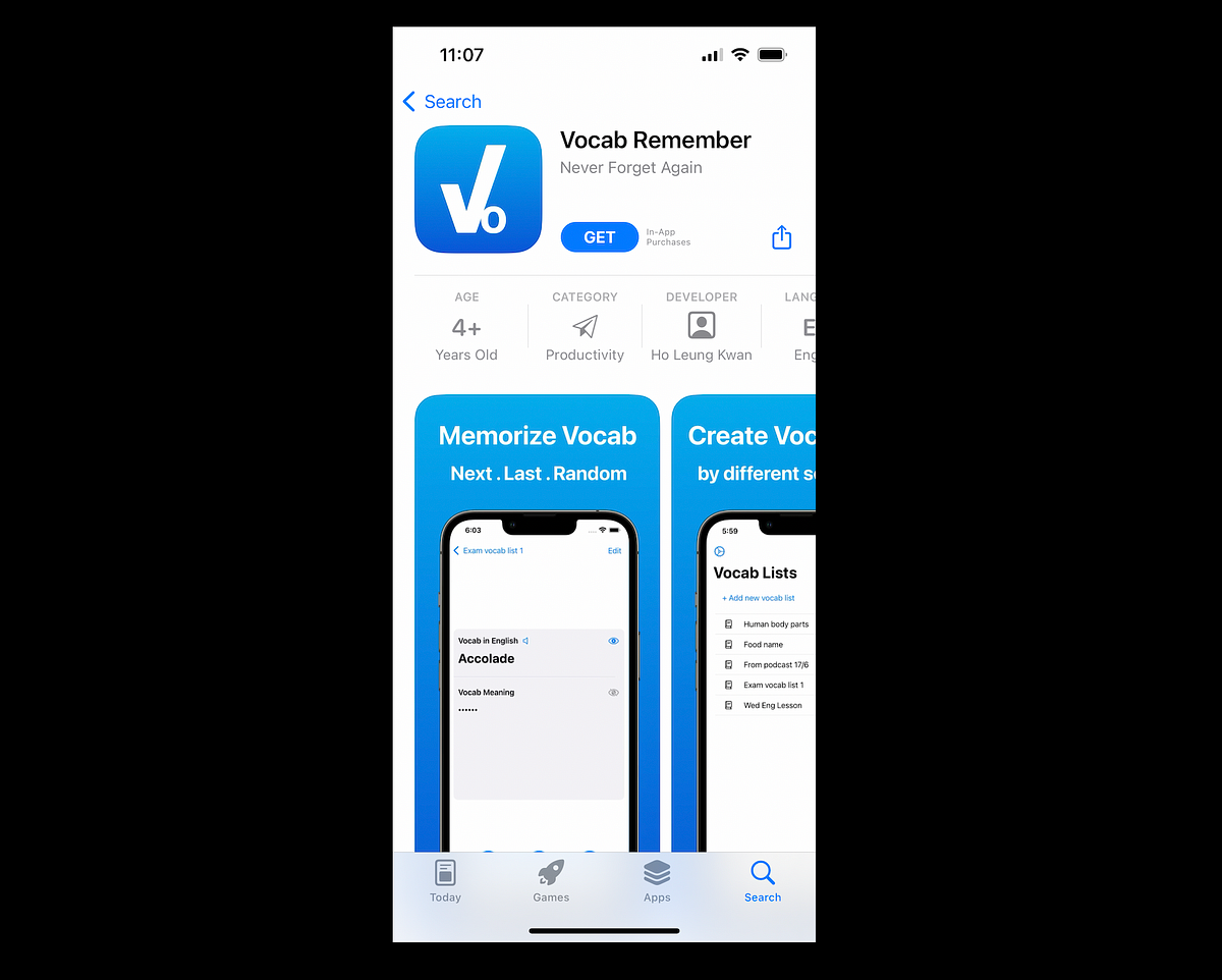 上架了首個自己寫的 iOS App — “Vocab Remember” - 彼得潘的 Swift iOS App 開發教室 - Medium
