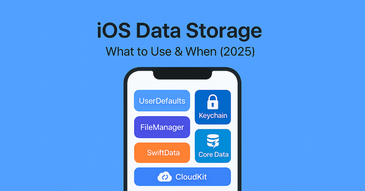 Best iOS Data Storage Options (2025): UserDefaults, Swift Data, Realm, Keychain & More | by ...