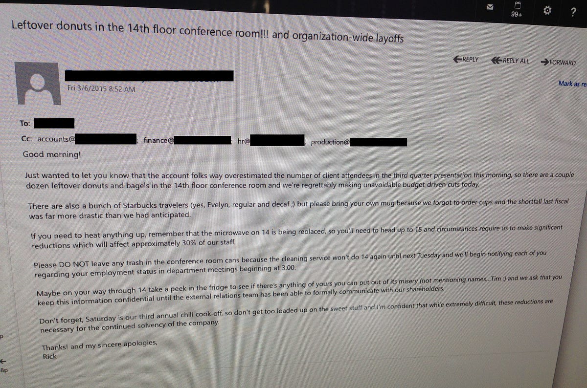 What the “Leftovers/Layoffs” Email Says About Automated Leadership | by ...