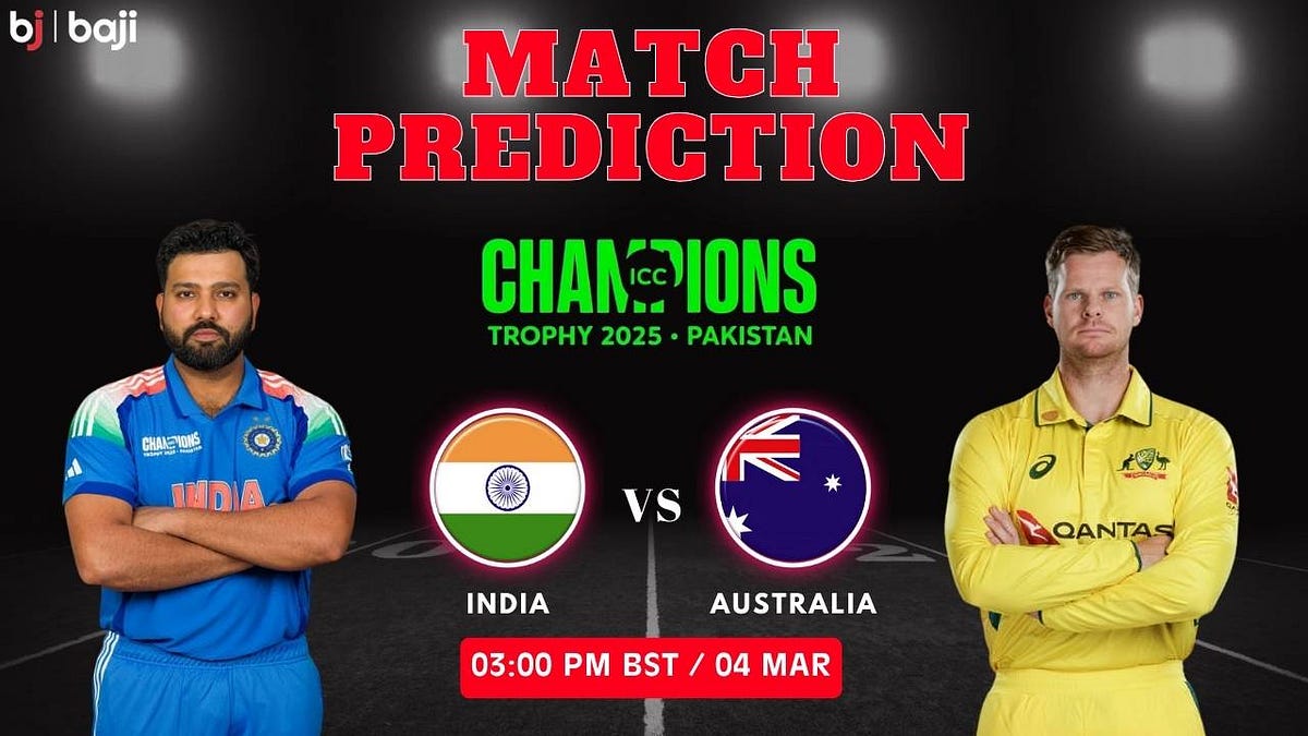 India vs Australia, 1st Semi-Final Match (A1 v B2) ICC Champions Trophy ...
