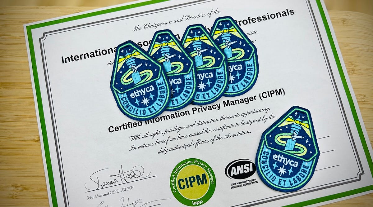 Our CIP Certified privacy professional mission patch | by Cillian Kieran | Ethyca