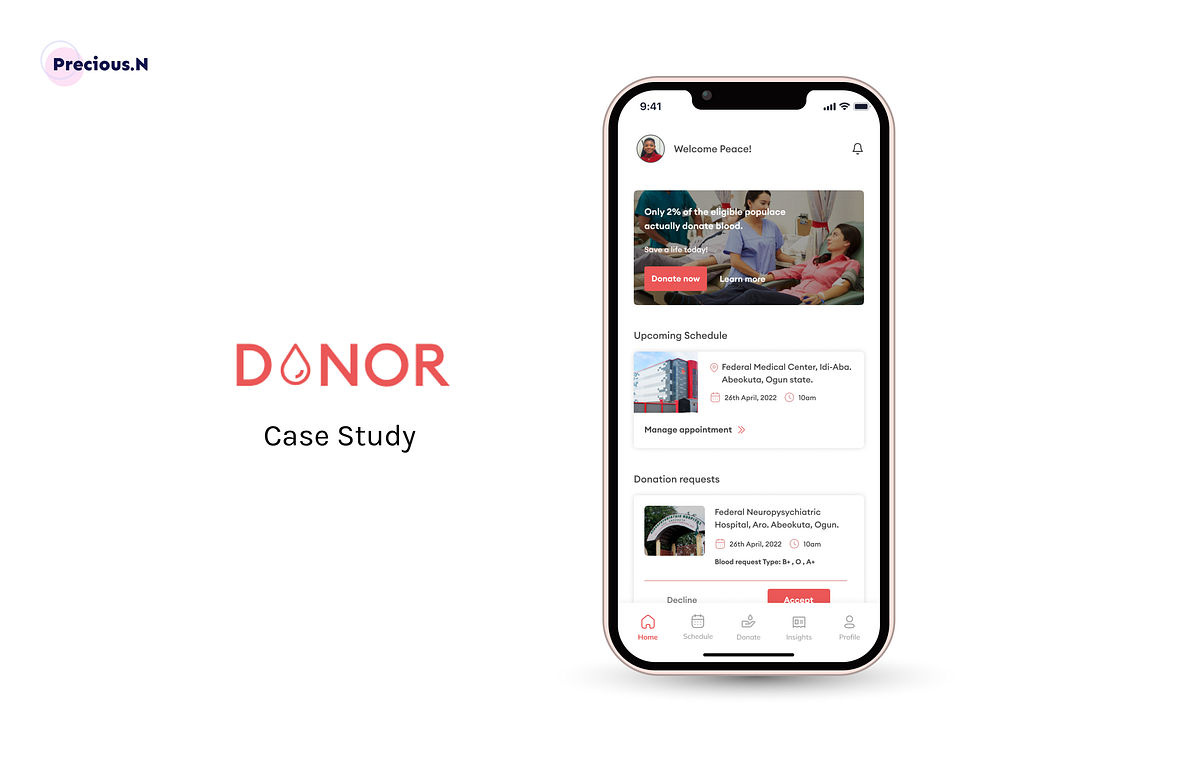 Designing a blood donation app — Case Study | by Precious Nnamani | Medium