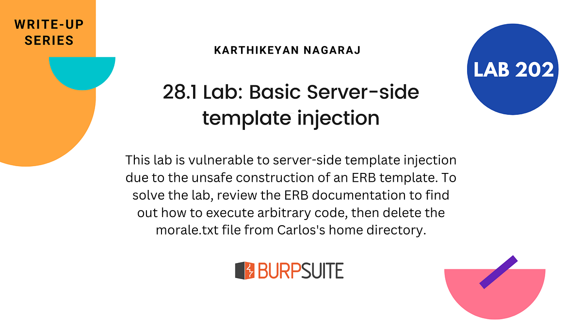 28.1 Lab: Basic Server-side template injection | by Karthikeyan Nagaraj | Infosec Matrix | Medium