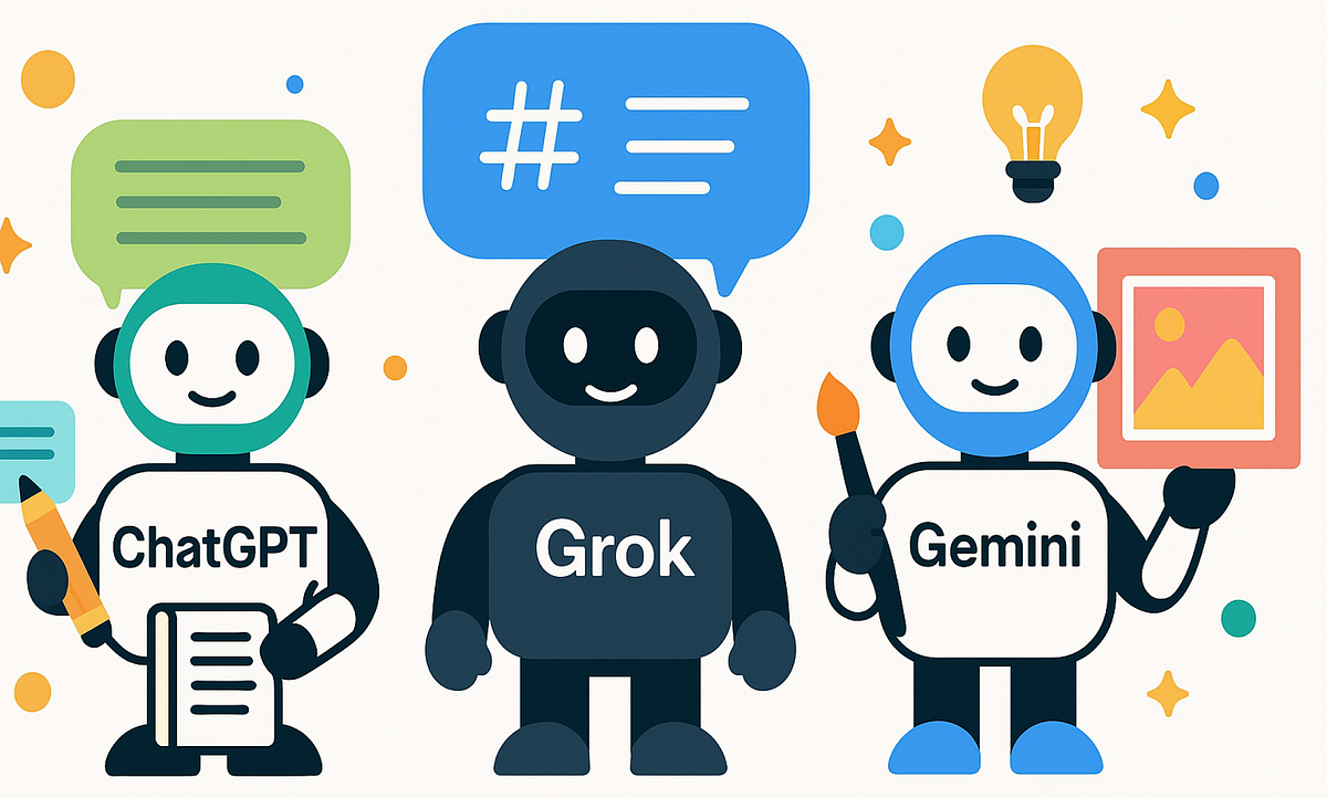 ChatGPT vs. Grok vs. Gemini: The Battle for AI Supremacy in Image and Content Generation | by ...