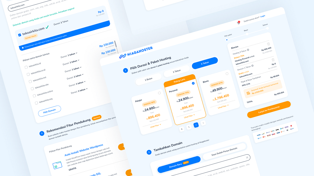 Redesign Niagahoster Checkout Page — a UI/UX Case Study | by Reza B. Alfian | Jan, 2023 | Medium