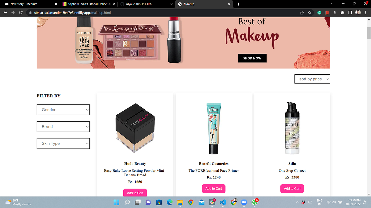 Building Sephora clone.. As part of our, Masai construct week… | by ...