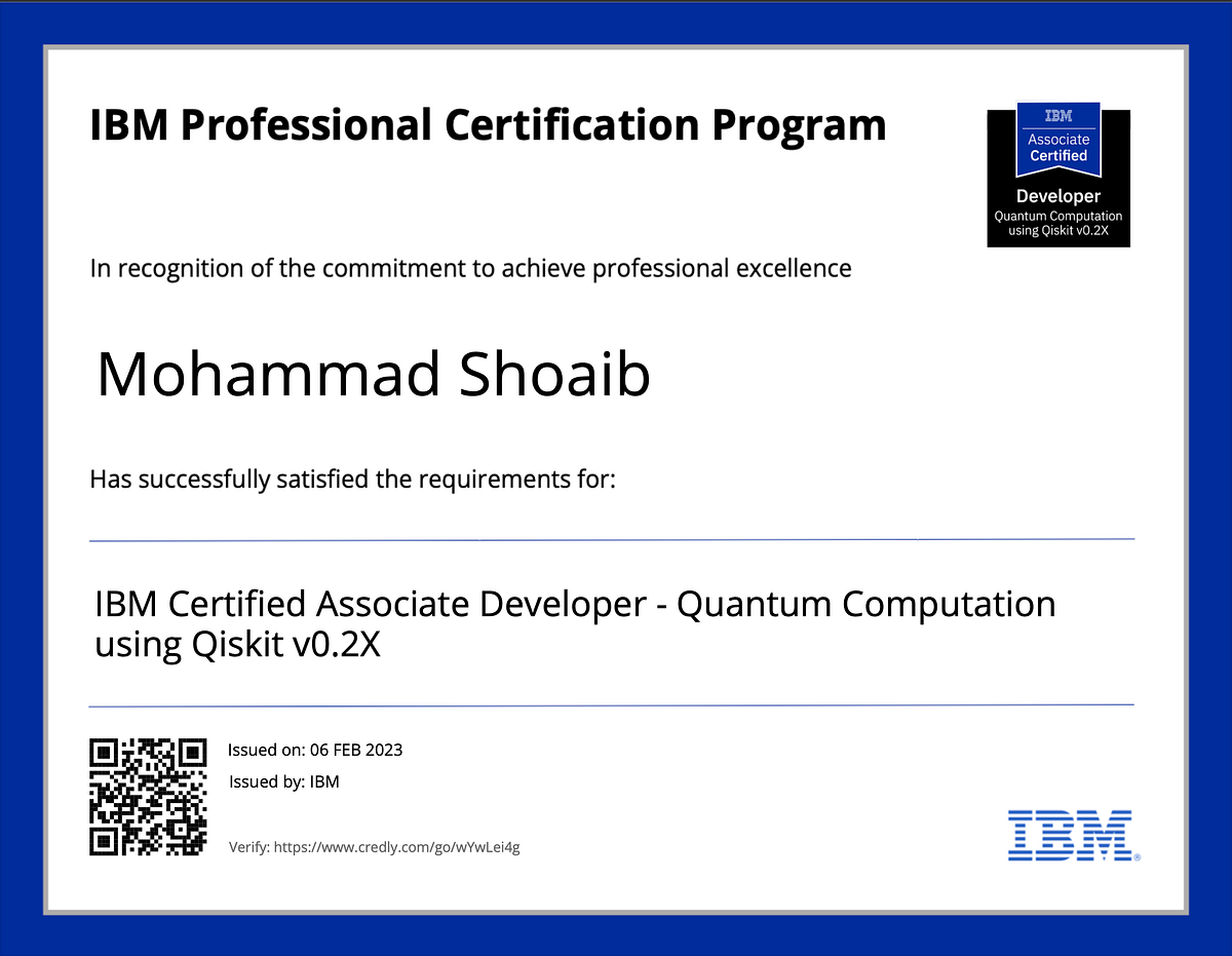 How To Become An Ibm Certified Associate Developer — Quantum Computation Using Qiskit V0 2x By