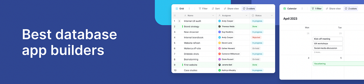 20 best database app builders for 2024 | free and paid | Medium