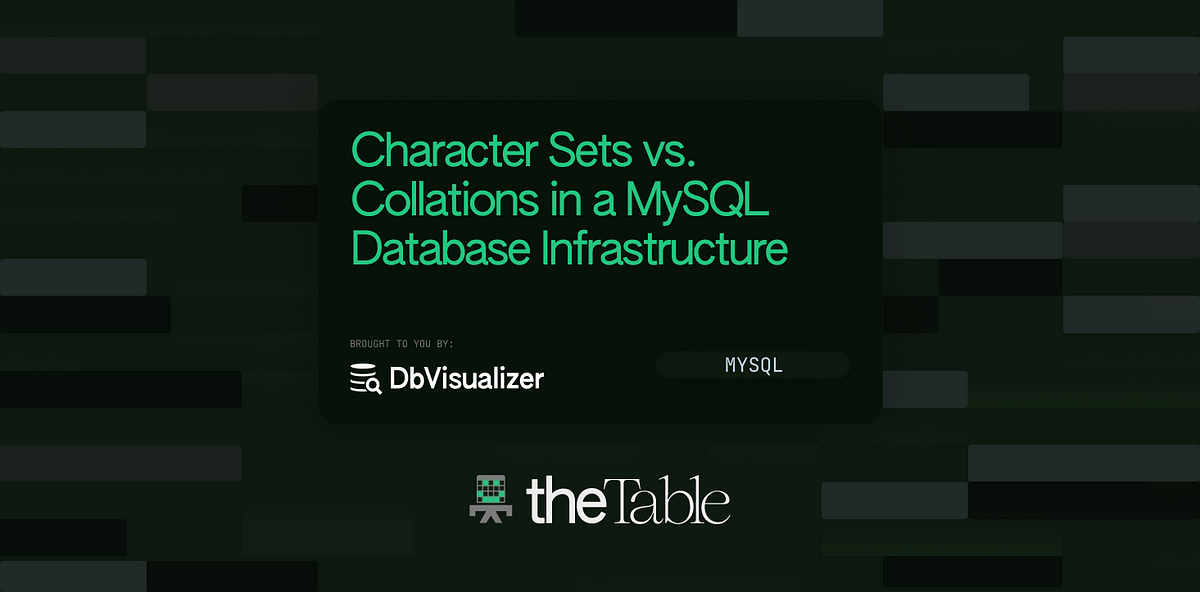 Character Sets Vs Collations In A Mysql Database Infrastructure The Table Sql And Devtalk 9472
