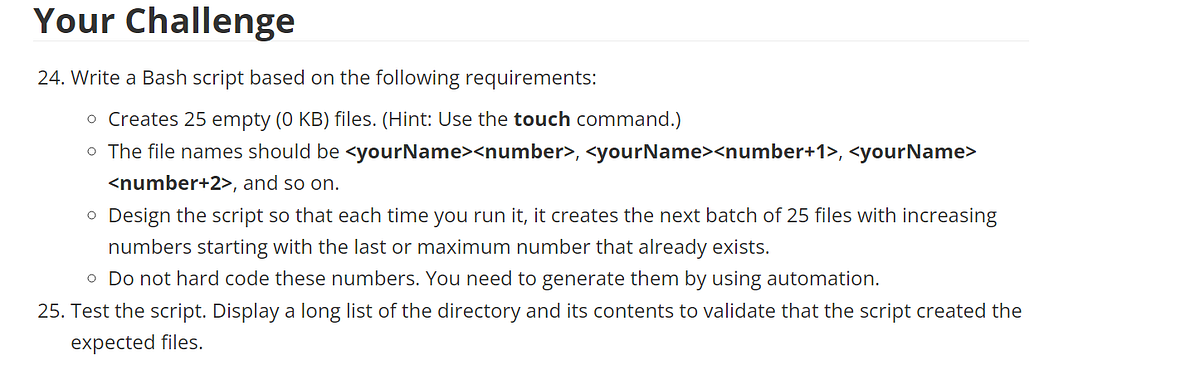 Bash Scripting Challenge. So, there is this challenge that I… | by Joy ...