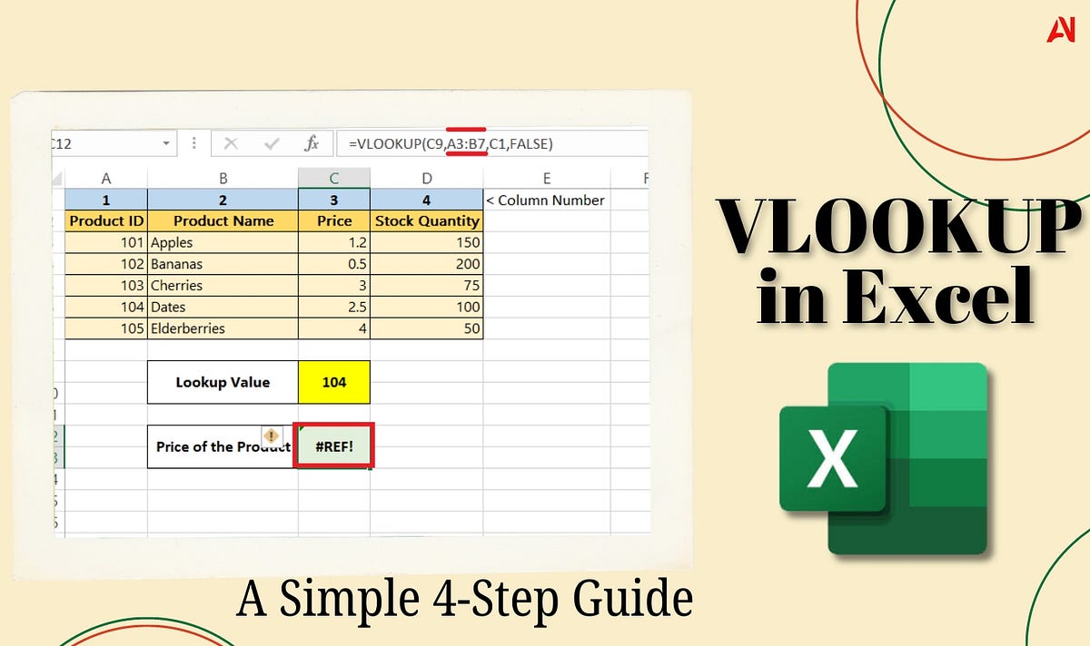 Mastering VLOOKUP in Excel: A Simple 4-Step Guide | by Viharatech | Sep, 2024 | Medium