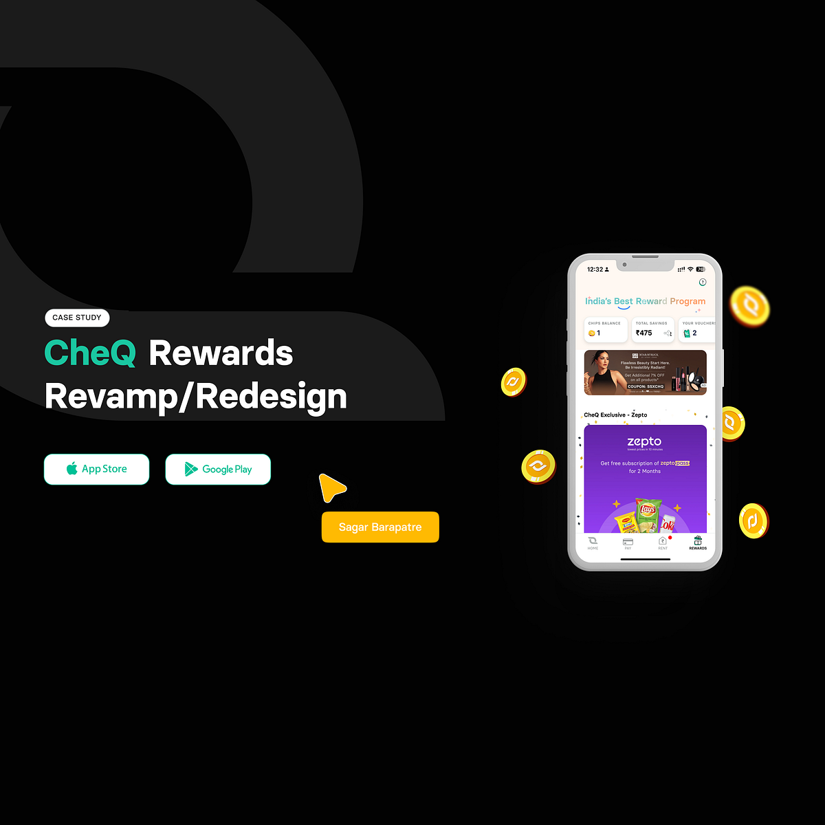 CheQ Rewards Revamp/Redesign. Research case study behind the rewards ...