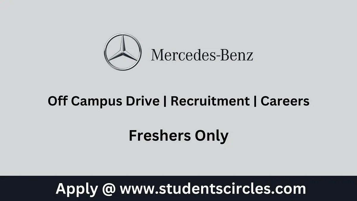 Mercedes Benz Recruitment 2023 | Fresher | Direct Link | by V G Selvam ...