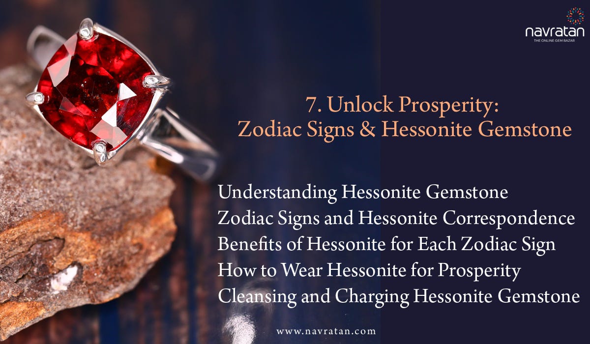 Unlock Prosperity: Zodiac sign and Hessonite gemstone - Aftab - Medium