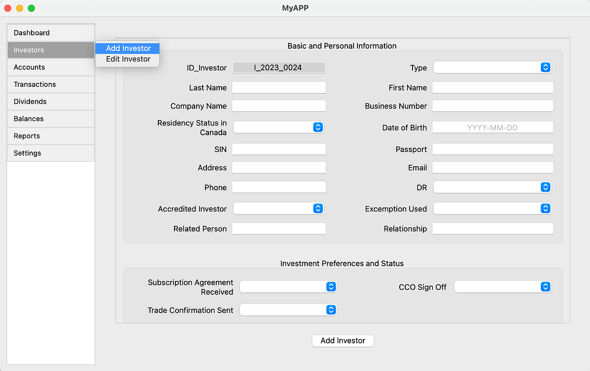 How to Build an Online Database APP by Python, PySide6 and Google Sheets (3): Add Investor | by ...