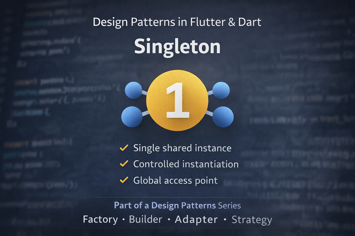Singleton Design Pattern in Flutter & Dart: When One Instance Is Exactly Enough | by Akshatha ...