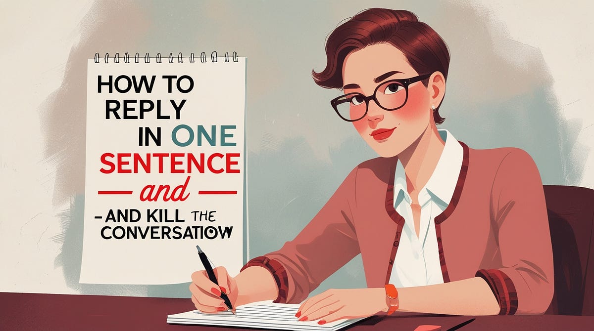How to Reply in One Sentence — and Kill the Conversation | by Huzaifa ...
