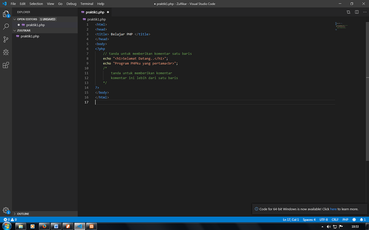 PHP Dasar. pada bagian ini akan… | by Trisna | Medium
