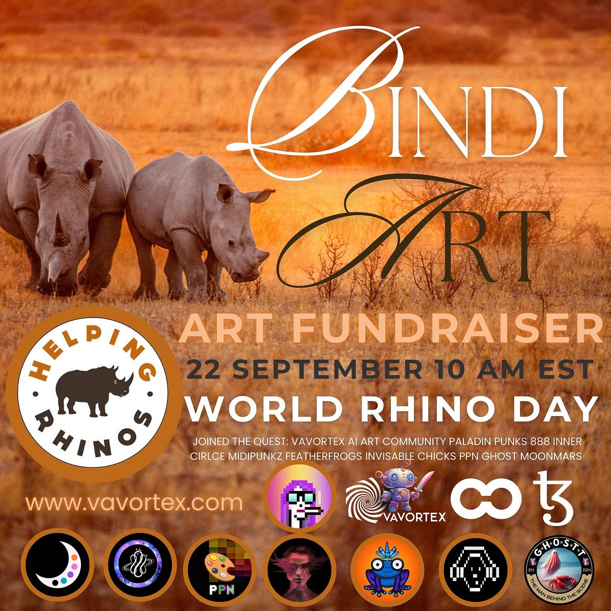 Save the Rhinos — Save the World. Art Charity Event for saving Rhino ...