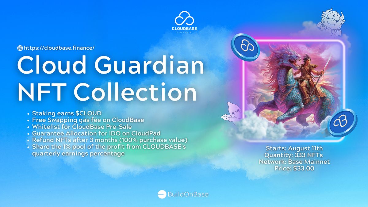 CloudBase Finance has released a groundbreaking and unique NFt : The Cloud Guardians 🐉 Cloud ...