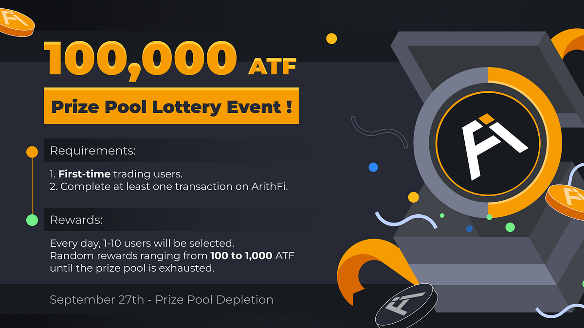 100,000 ATF Prize Pool Lottery Event - ArithFi - Medium