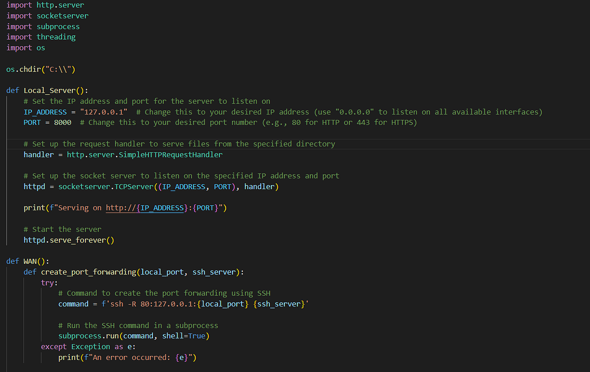 Python server on WAN. Hello psychomong people, again I know… | by psychomong | Medium