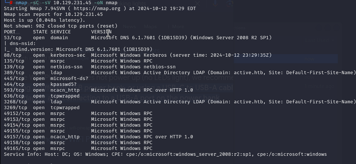 HTB Active. nmap | by Tareshsharma | Medium