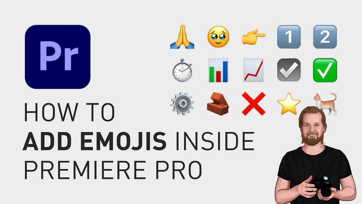 How to add emojis inside Adobe Premiere Pro | by David Lindgren | Medium