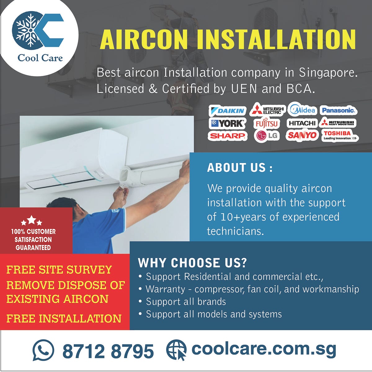 AIRCON INSTALLATION - Aircon Servicing - Cool Care - Medium