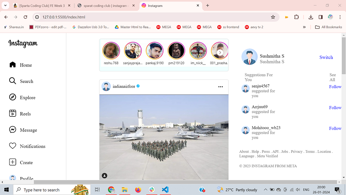 Building a Simple Instagram Website Clone: A Beginner’s Guide with Abhi Sparta Coding Club | by ...