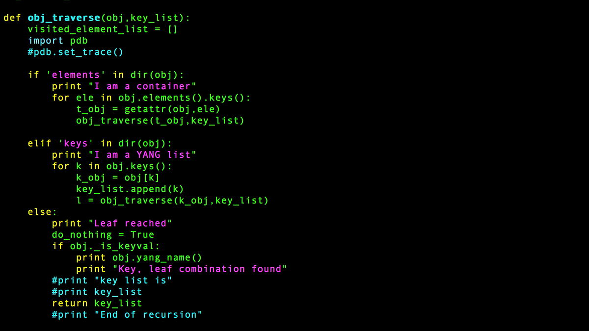 Traversing a PYANG Object. An interesting problem came up today at ...