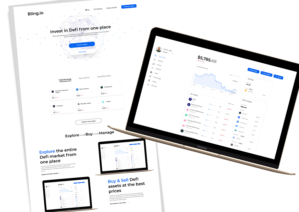 Crypto Asset Management Website(Bling.io)- Case study | by Adekunle Sodiq Damilola | Medium