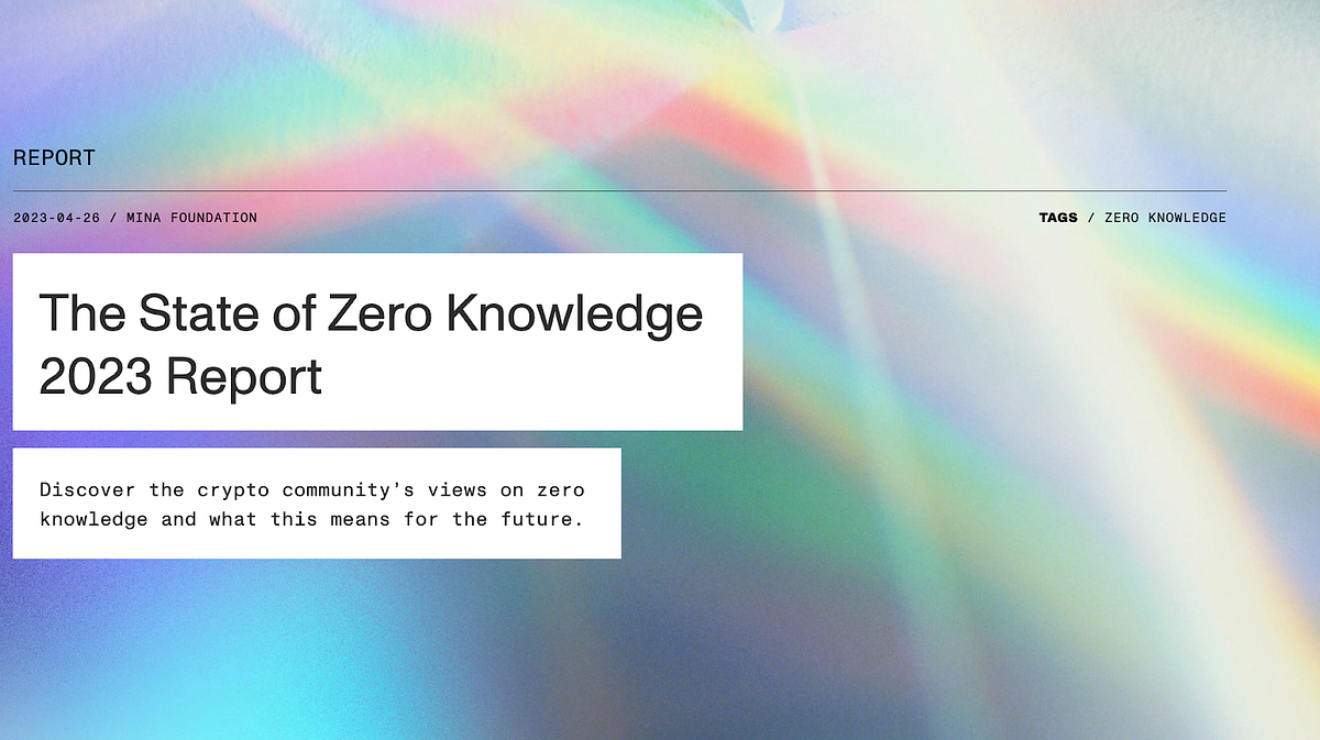 Звіт про стан Zero Knowledge 2023 - Docktap - Medium