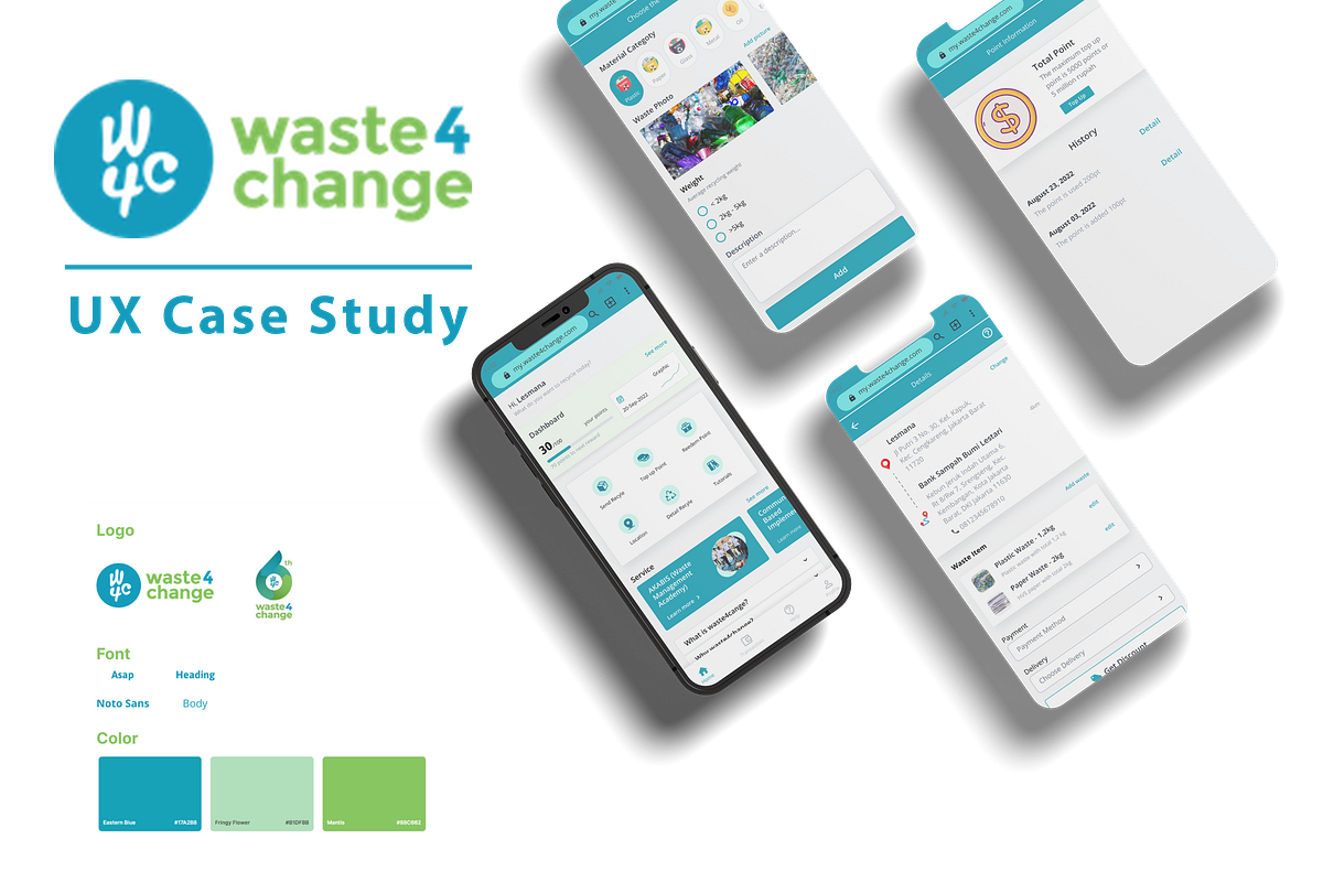 UX Case Study — Waste 4 Change. Disclaimer : Hasil karya merupakan ...
