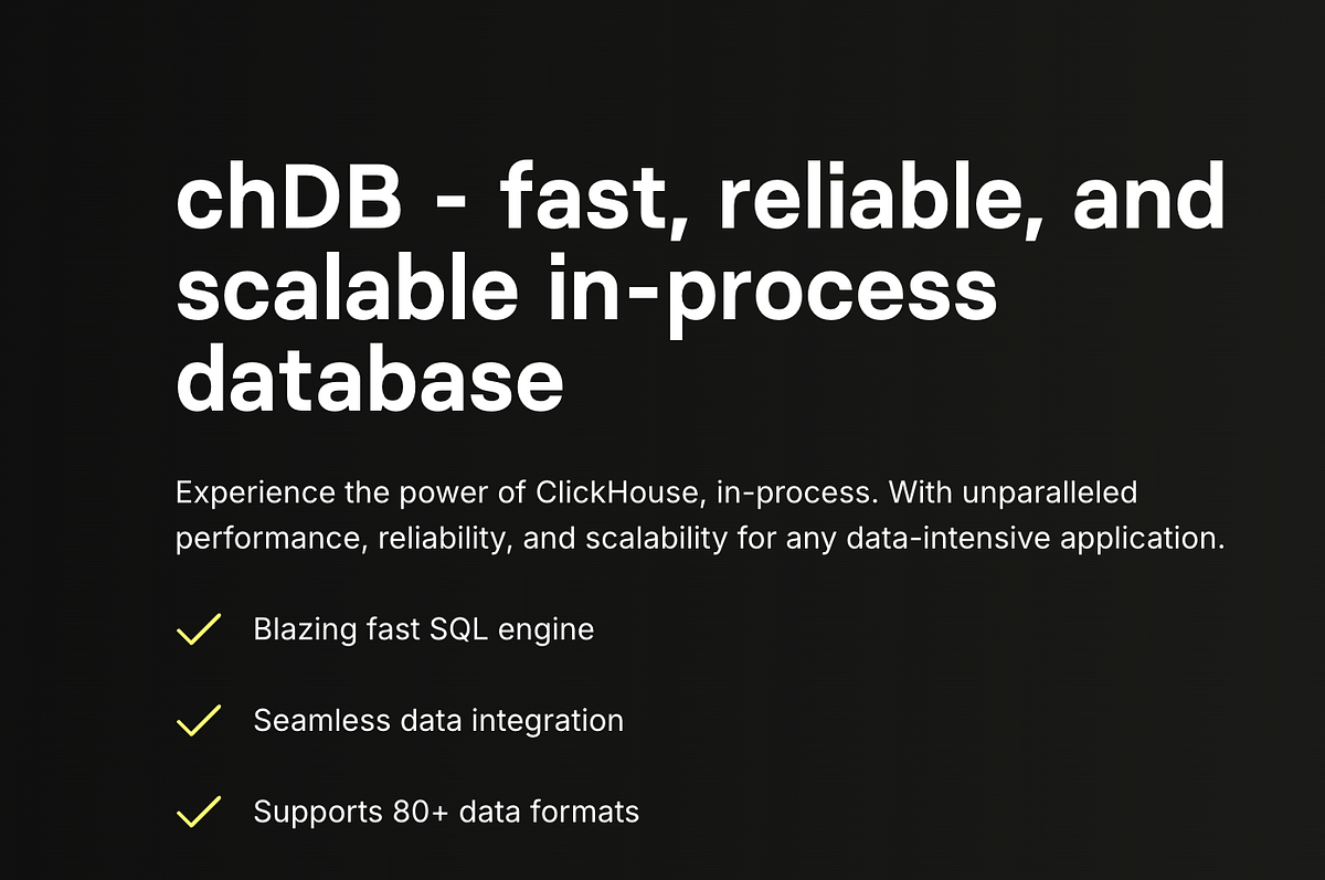 Harnessing chDB for building ML pipelines | by Dipesh Poudel | Mar, 2025 | Medium