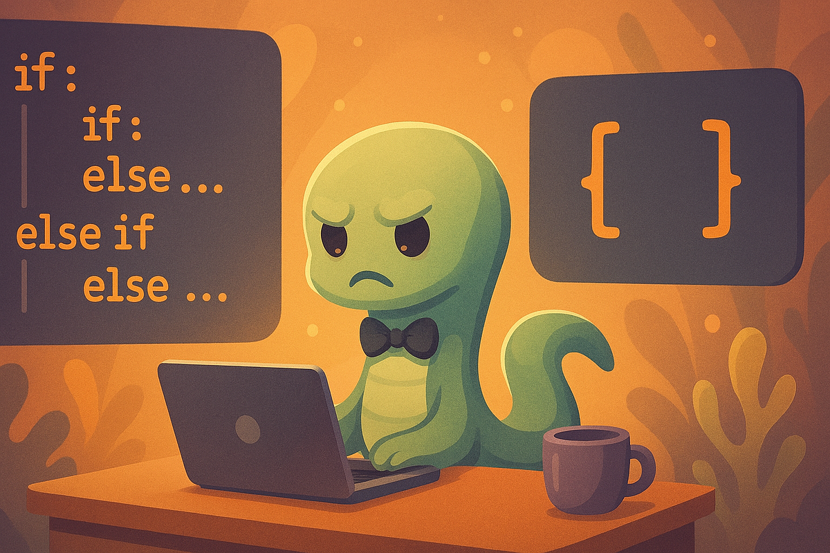 Python Just Killed Nested If-Else Statements with 2 Brackets. The ...