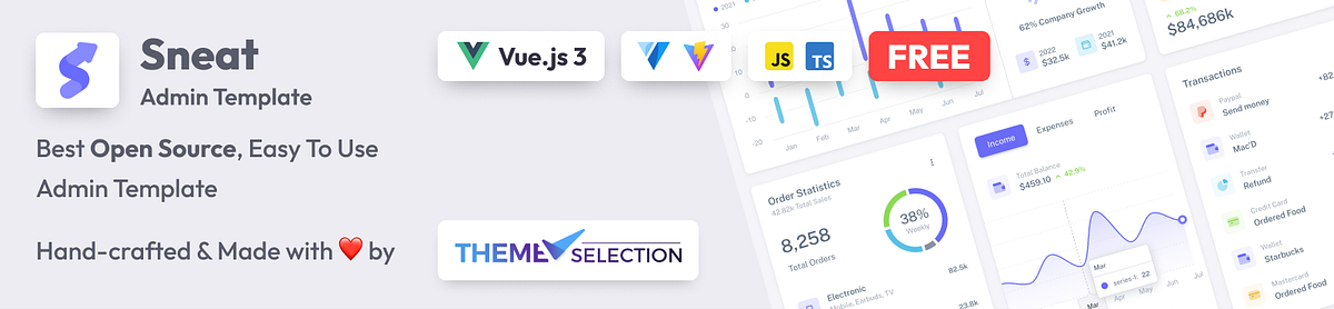 Sneat — Open Source VueJS 3 Admin Template Is Here…!!🤩 | by Ajay Patel | Medium