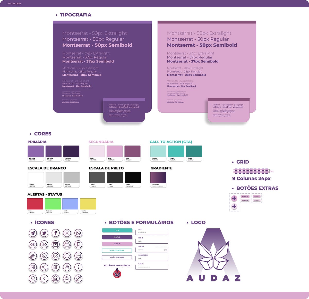 Style Guide Audaz — O porque de cada escolha para Audaz. | by Ester ...