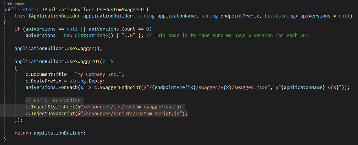 How to re-brand Swagger UI for .NET Core API hosted in IIS? | by Surya ...