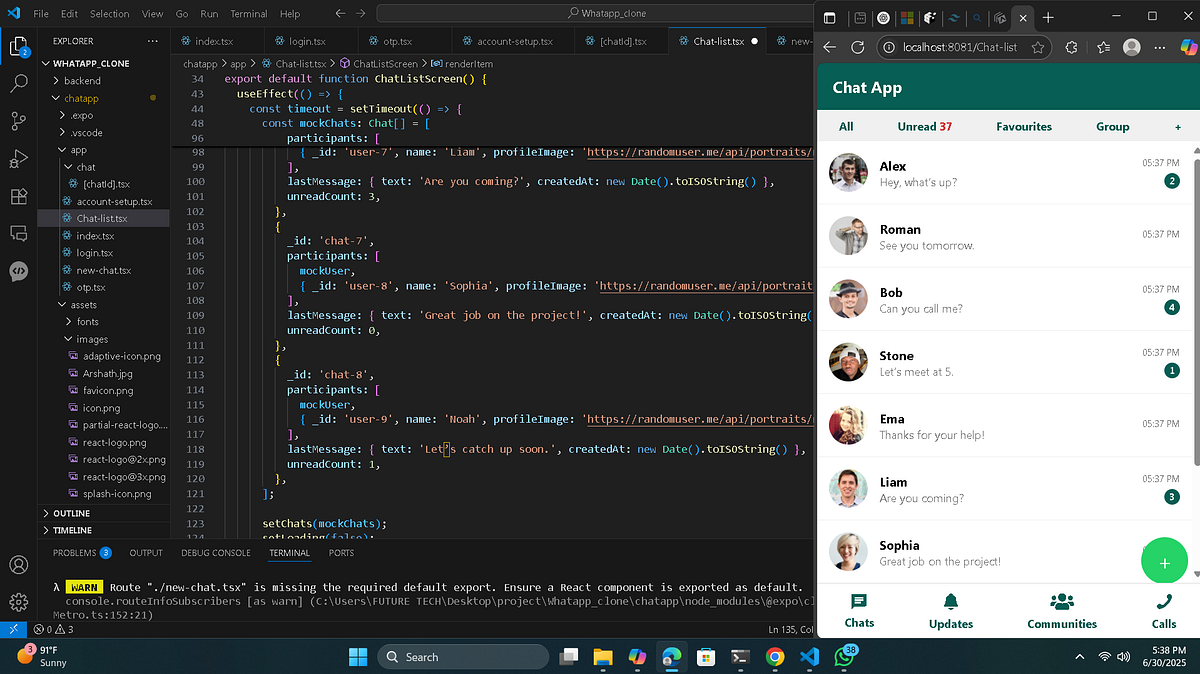 💬 Building a WhatsApp Clone Using MERN, Expo & Tailwind — My Full-Stack ...