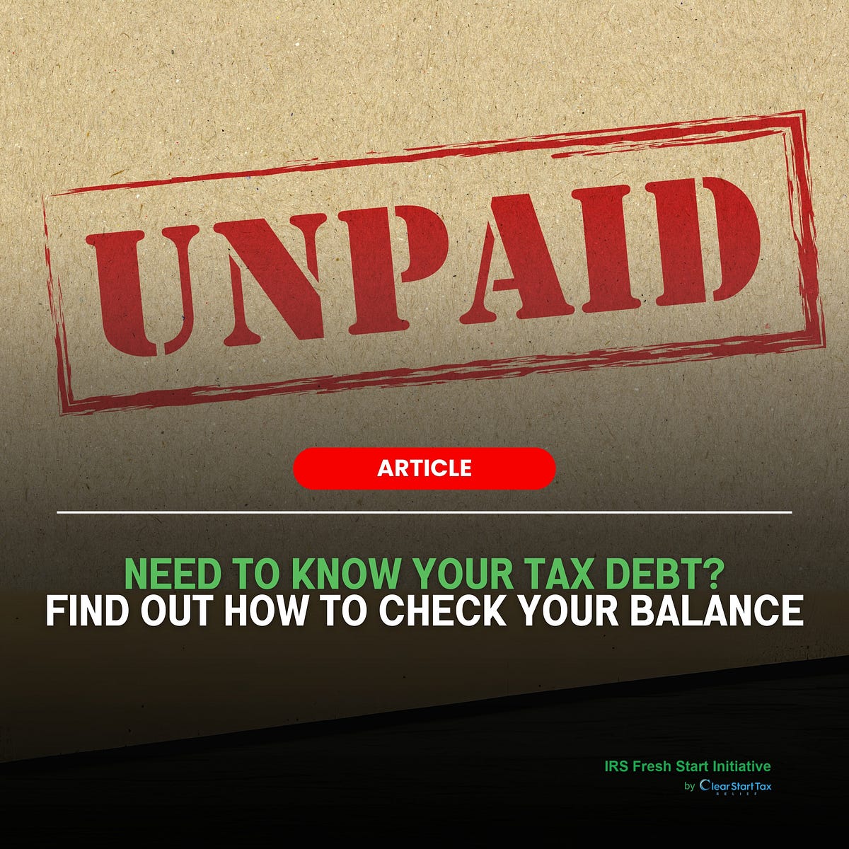 How to Know How Much Tax Debt I Owe? | by IRS Fresh Start | Medium