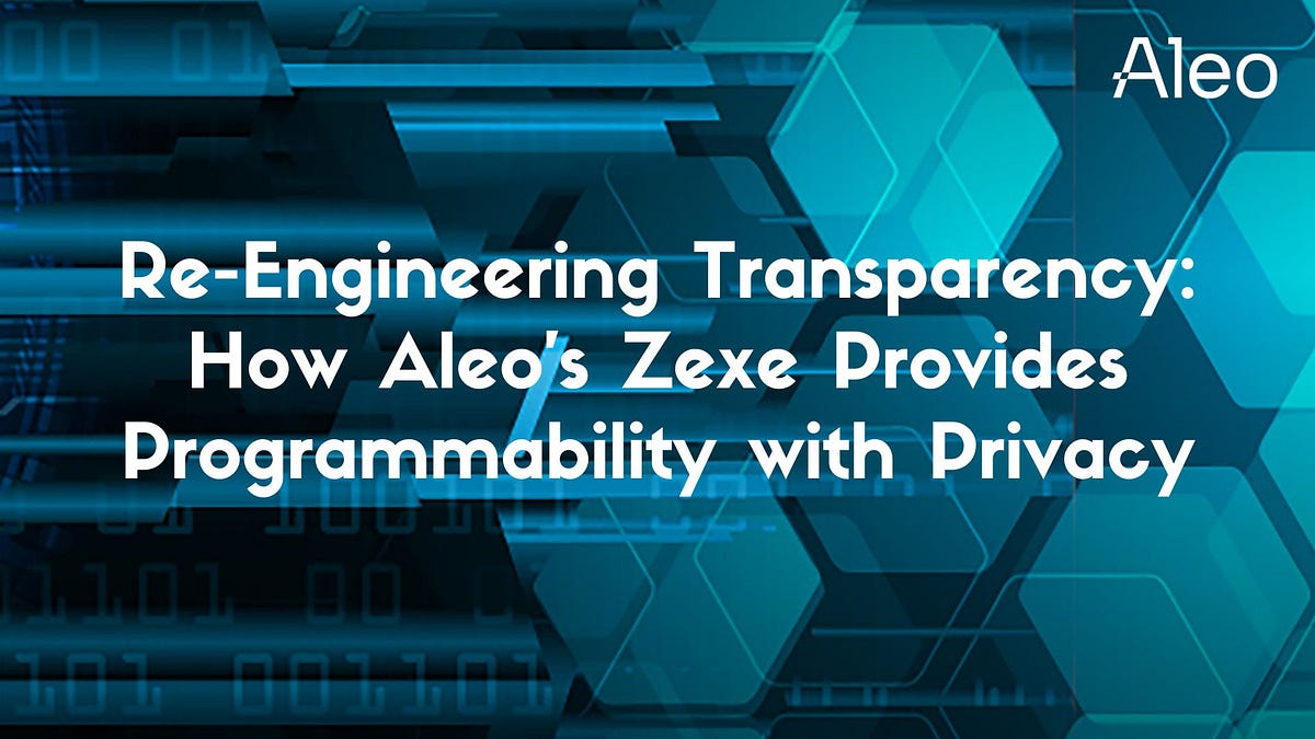 Re-Engineering Transparency: How Aleo’s Zexe Provides Programmability with Privacy | by Selimjcs ...
