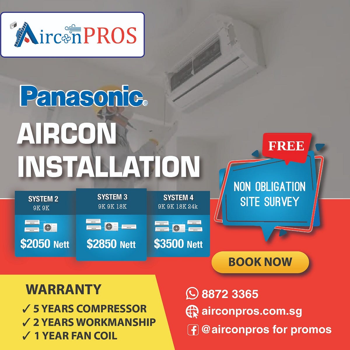 Panasonic aircon installation - airconpros singapore - Medium