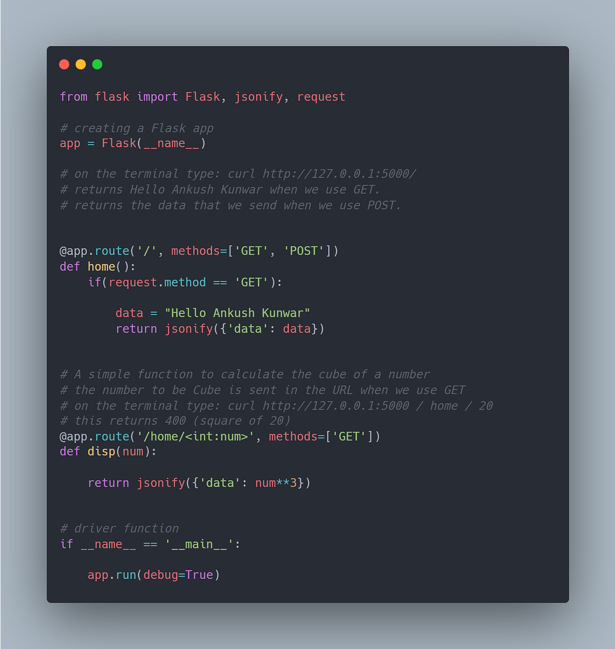 Create REST API using Flask (Python) | by Ankush kunwar | Medium