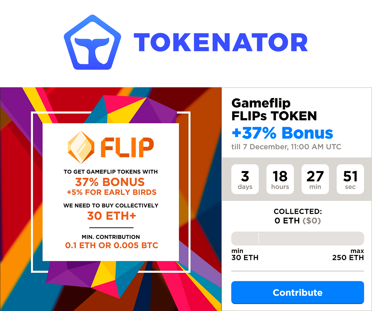 🐳 Up to 42% Bonus on FLIP Tokens of Gameflip — Only on Tokenator! 🐳 ...