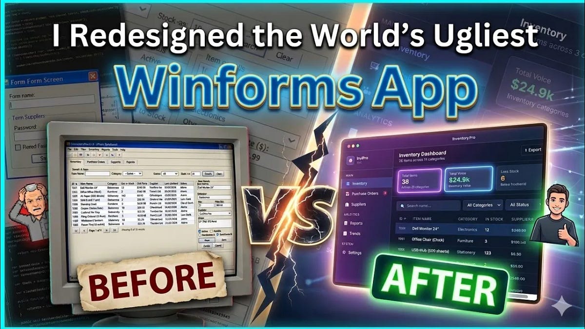 WinForms UI Redesign: How I Transformed a Default App into a Modern ...