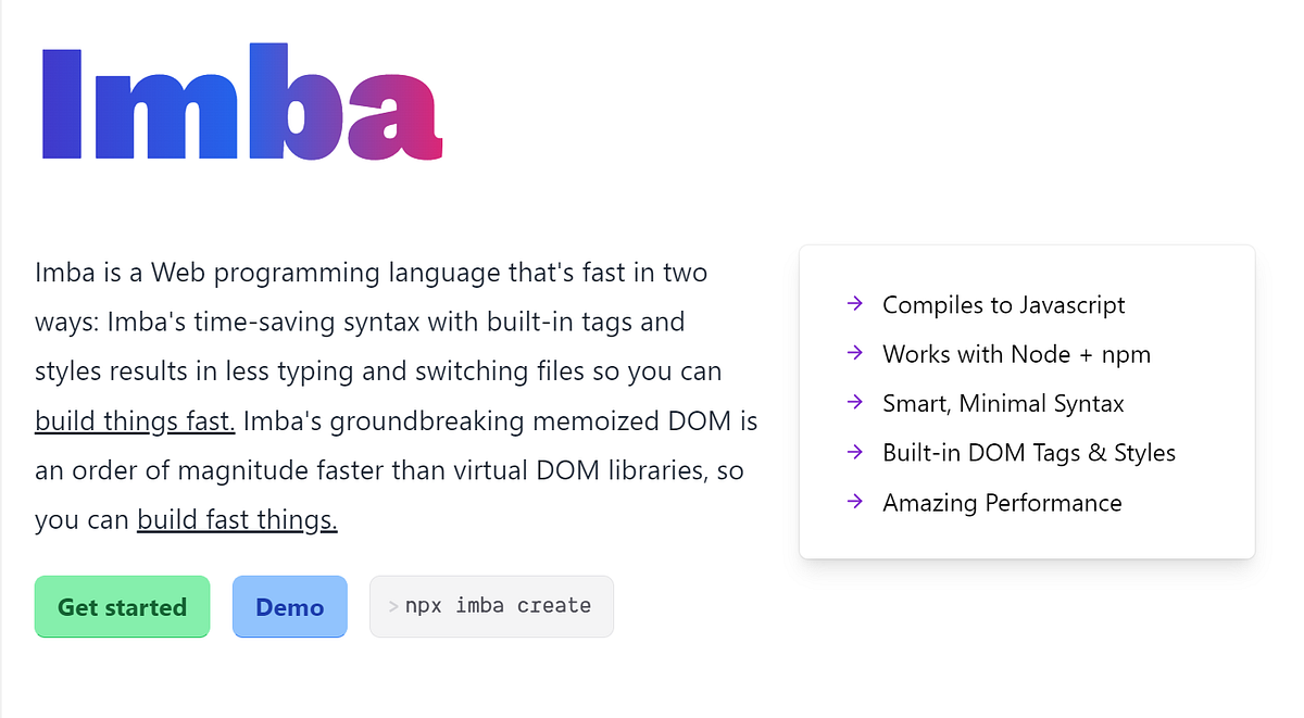 Exploring Imba: A Fun and Fast Web Programming Adventure! | by Ravindu Kavishka | Medium