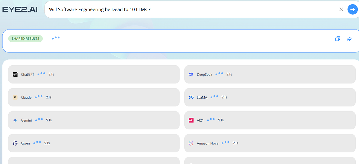 I asked “Will Software Engineering be Dead to 10 LLMs ?” | by Mehul ...